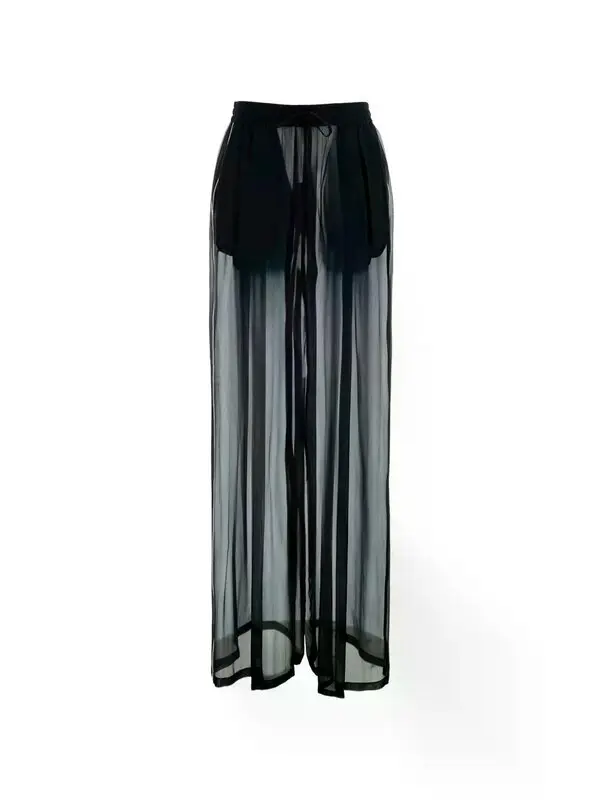 Dolce & Gabbana Silk Chiffon Trousers - Black