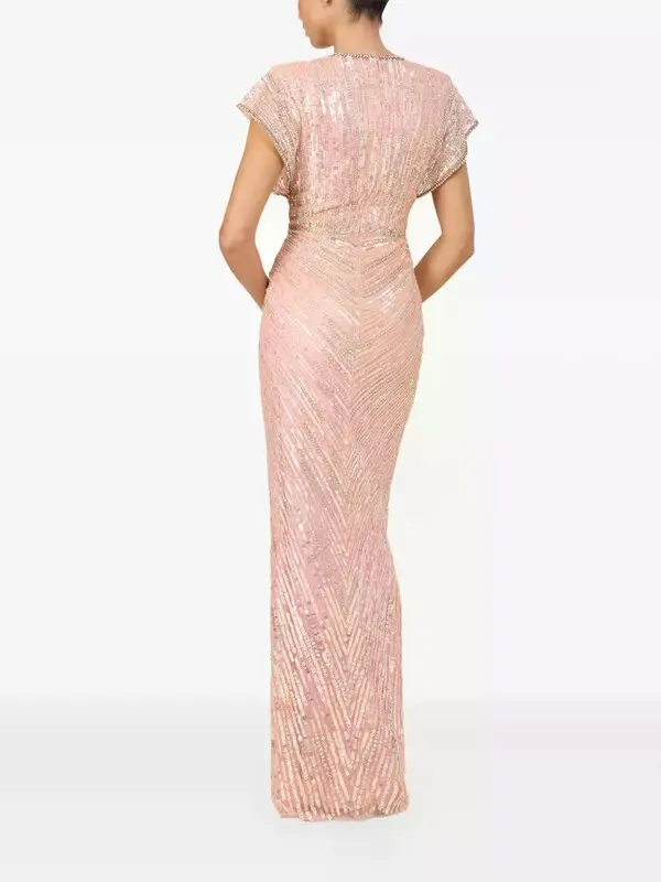 Jenny Packham Zola Bead-embellished Gown - Pink