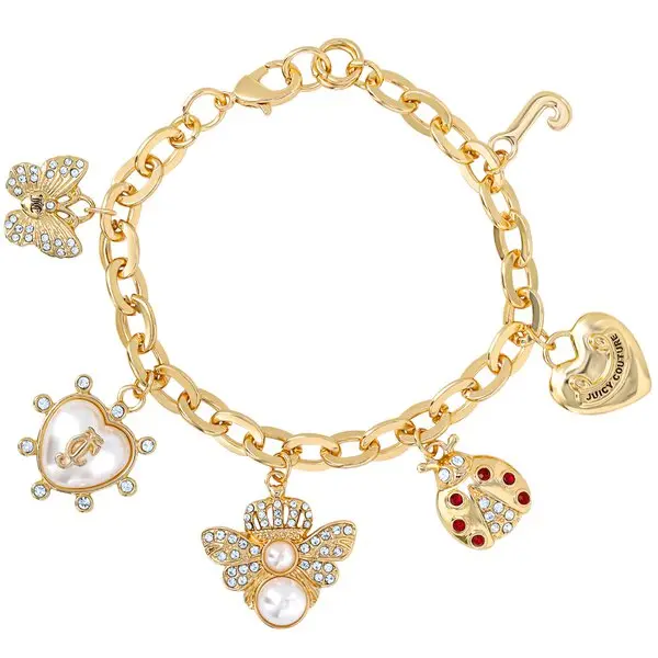 Juicy Couture Pearl & Icon Charm Bracelet - Multi