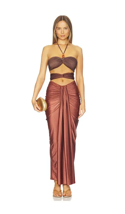 BAOBAB Maxi Dress - Metallic Copper