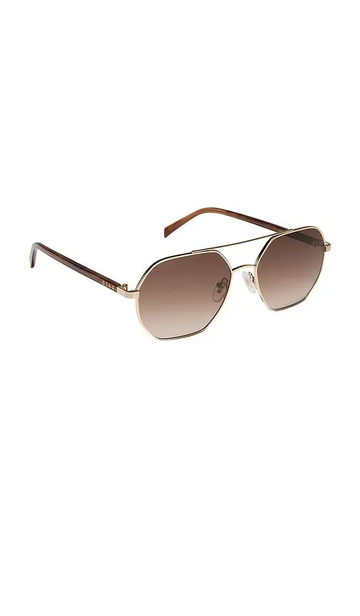 DIFF EYEWEAR Thin Metal Navigator Sunglasses