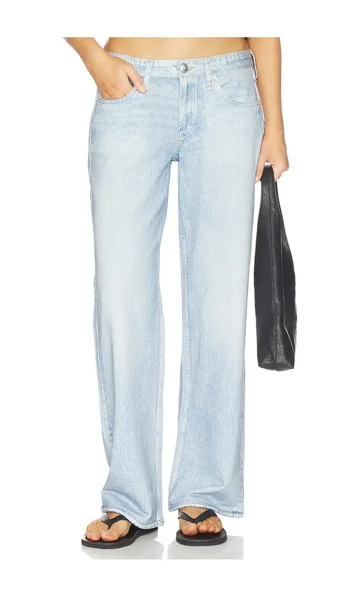 Rag & Bone Rb Miramar Cam Low Rise Full Length Jeans - Blue