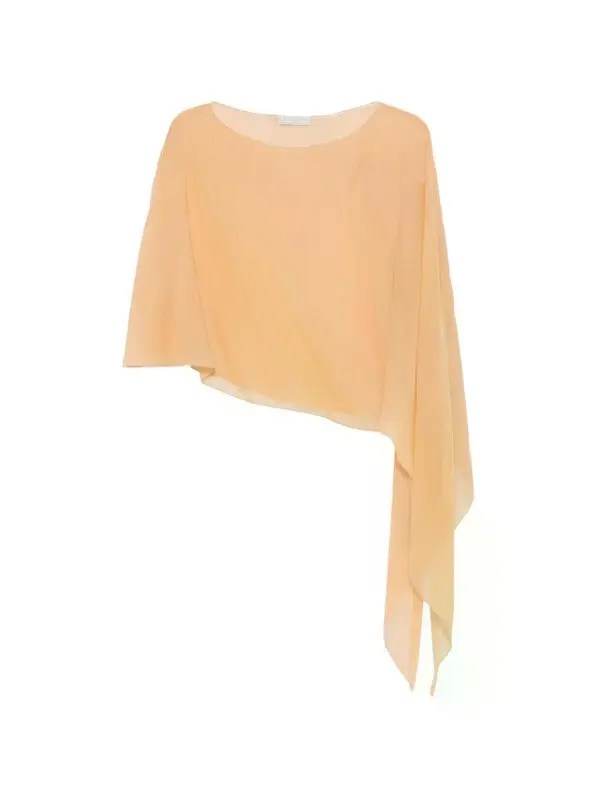 Antonelli Firenze Melone Asymmetric Draped Top - Neutrals