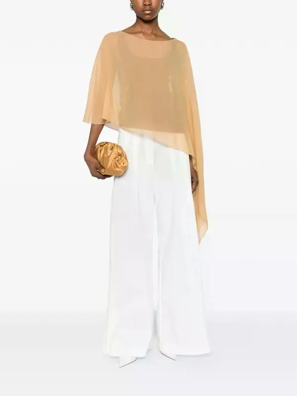 Antonelli Firenze Melone Asymmetric Draped Top - Neutrals