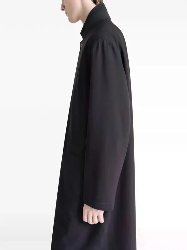LEMAIRE Single-breasted Wool Crepe Coat