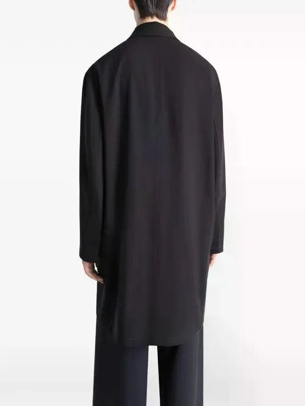 LEMAIRE Single-breasted Wool Crepe Coat