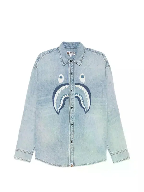 A BATHING APE Shark Denim Shirt