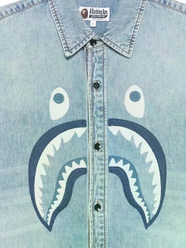 A BATHING APE Shark Denim Shirt