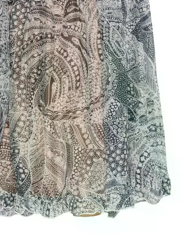 Raquel Diniz Cecilia Paisley-print Tiered Skirt - White