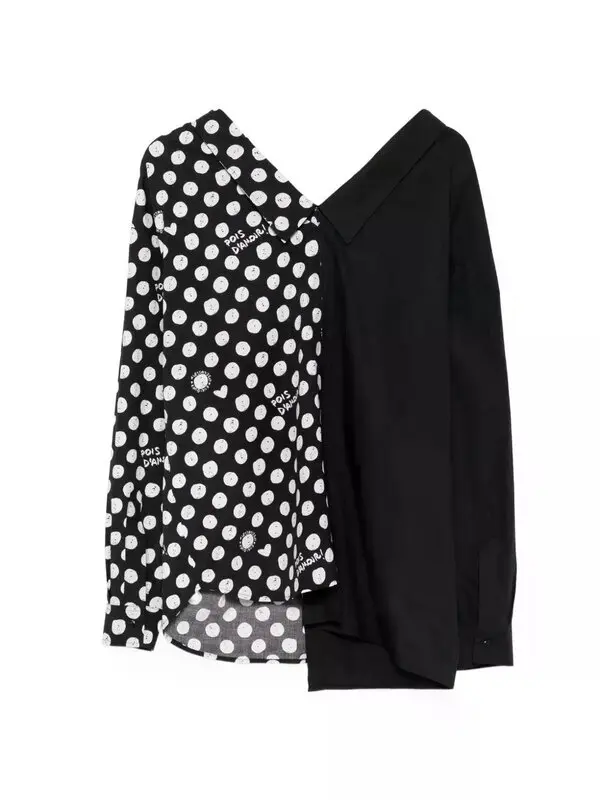 ALESSANDRO ENRIQUEZ Asymmetric Polka Dot Shirt