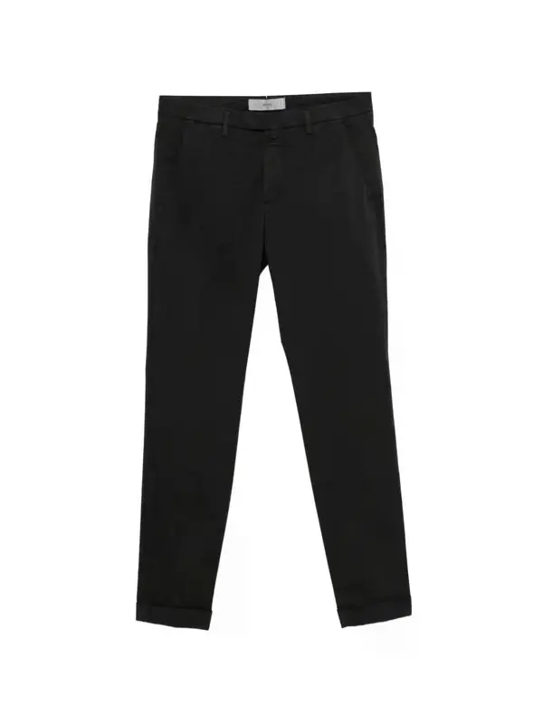 BRIGLIA 1949 Turn-up Hem Trousers - Black