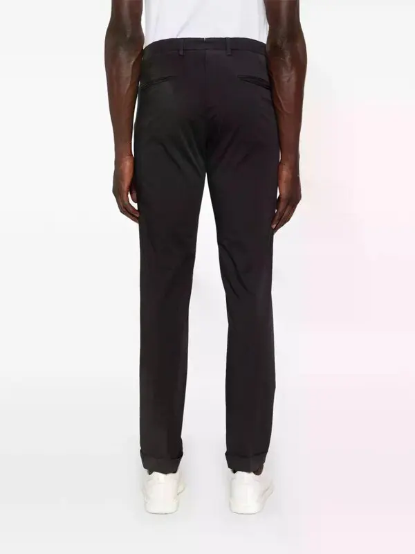 BRIGLIA 1949 Turn-up Hem Trousers - Black