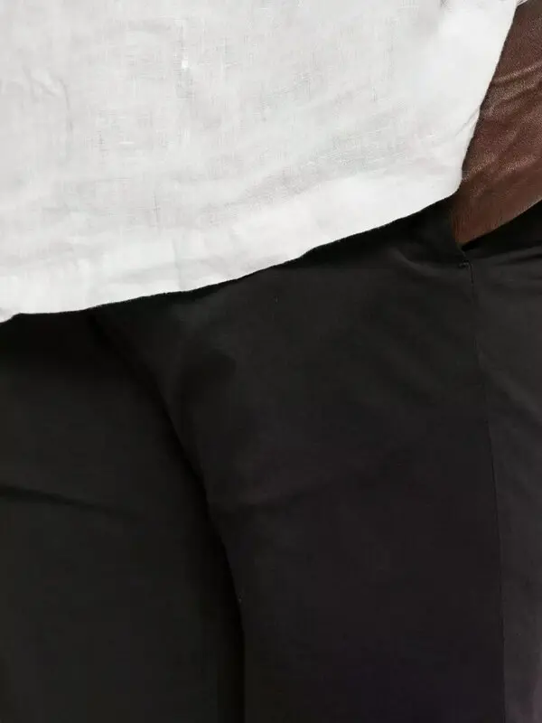 BRIGLIA 1949 Turn-up Hem Trousers - Black
