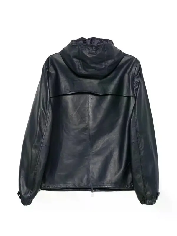 LES HOMMES Hooded Leather Jacket