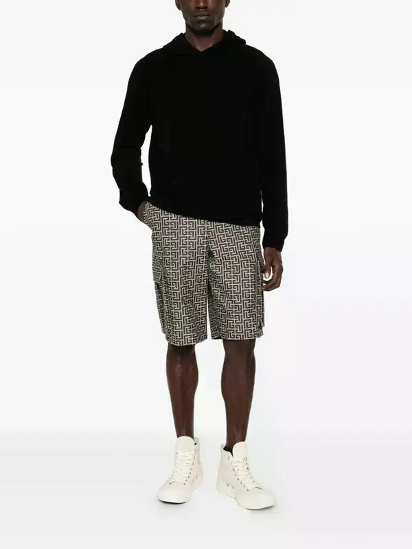 Balmain Monogram Cargo Shorts