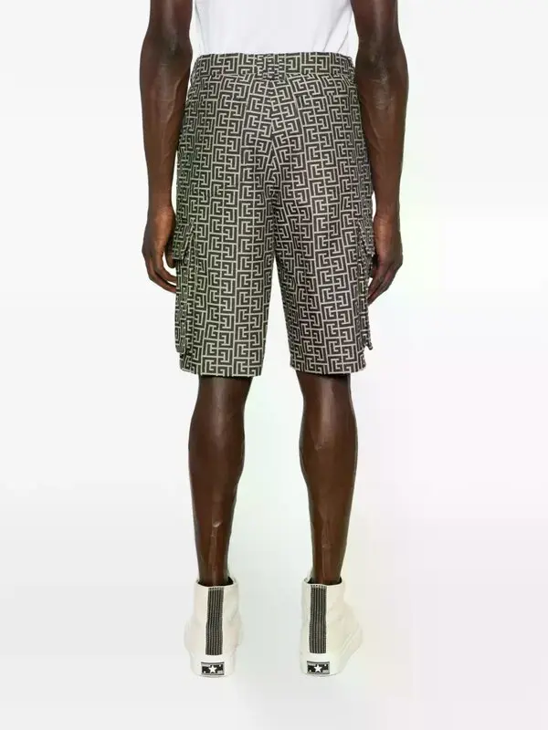 Balmain Monogram Cargo Shorts