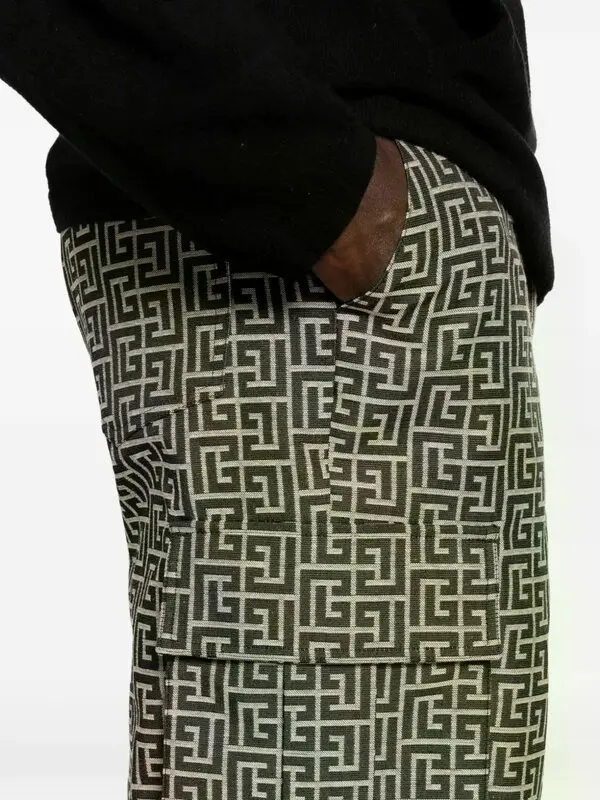 Balmain Monogram Cargo Shorts