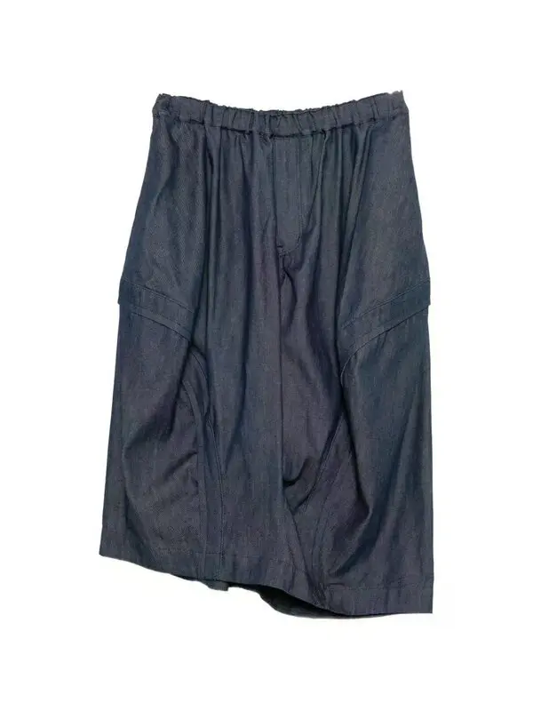 Comme Des Garçons Drop-crotch Denim Trousers - Blue