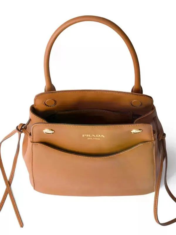Prada Mini Leather Handbag - Brown