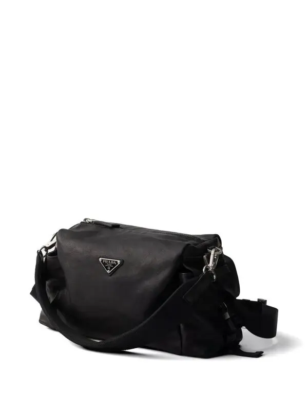 Prada Leather Explore Shoulder Bag - Black