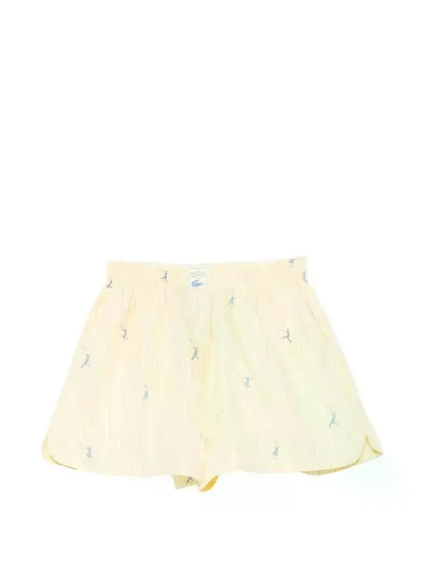 Lacoste Embroidered Pinstripe Shorts