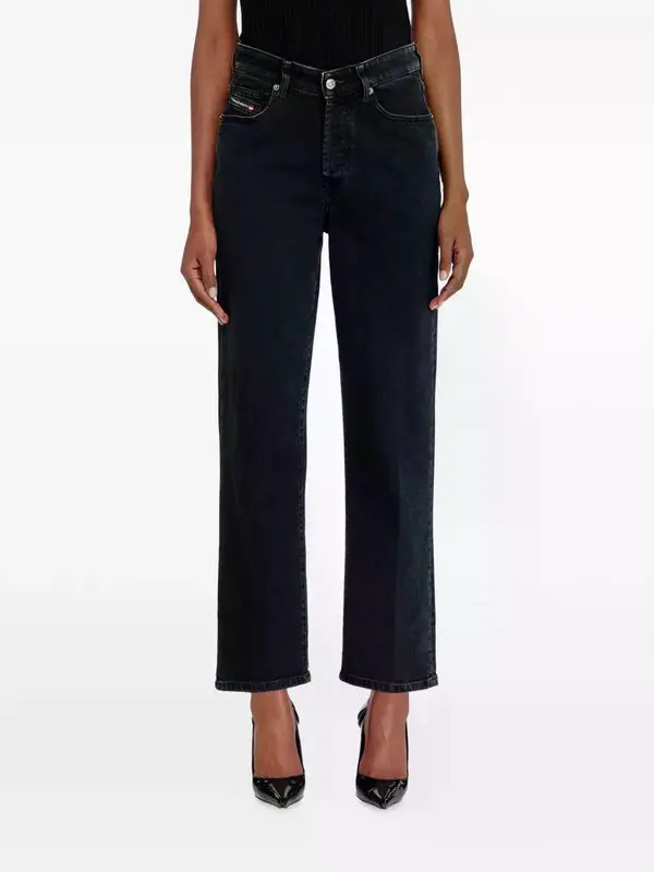 DIESEL® 1981 D-went High Waisted Straight Leg Cropped Jeans