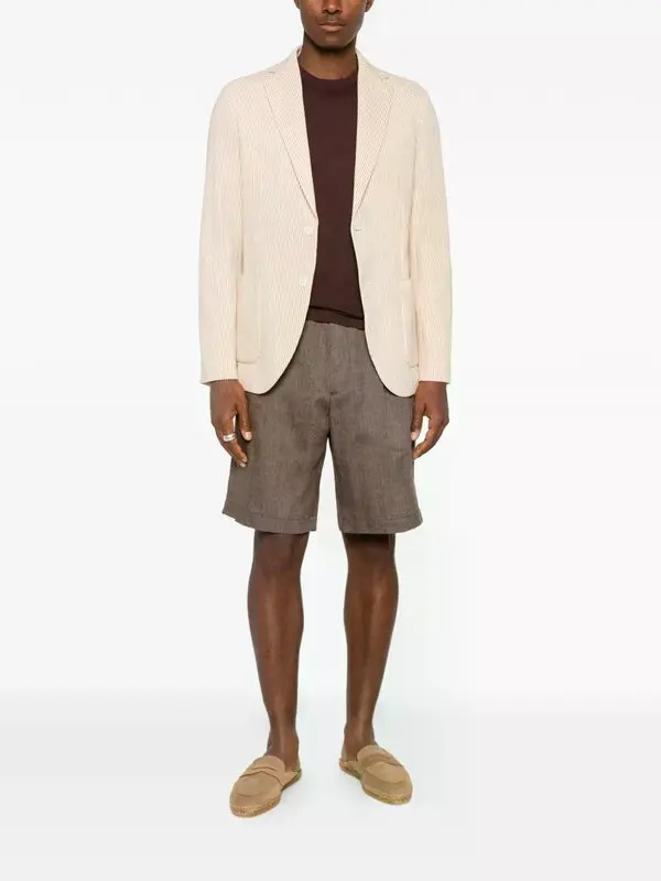 CIRCOLO 1901 Striped Single-breasted Blazer - Neutrals