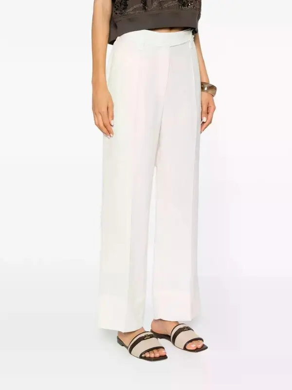 Brunello Cucinelli Pressed-crease Wide-leg Trousers