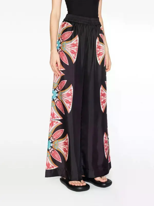 La DoubleJ Silk Palazzo Pants - Black