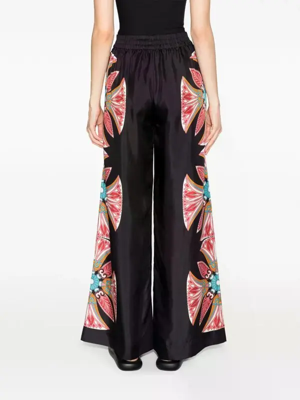 La DoubleJ Silk Palazzo Pants - Black