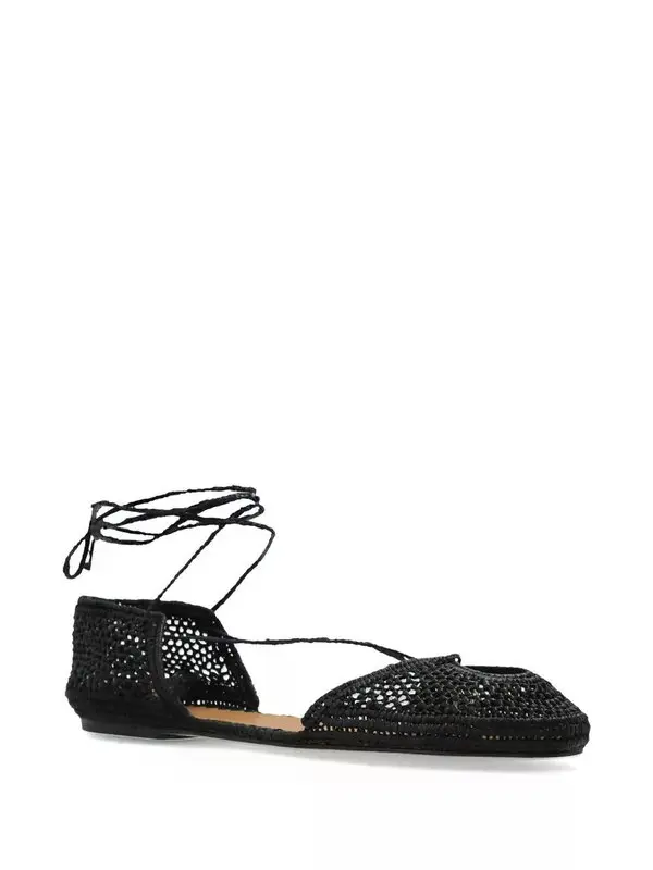 ODISSI Woven Ballet Flats - Black