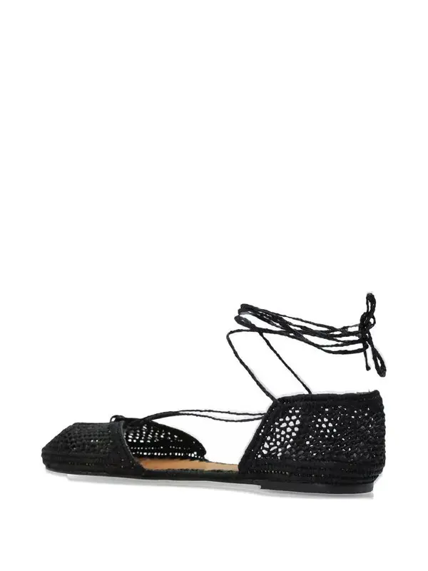 ODISSI Woven Ballet Flats - Black