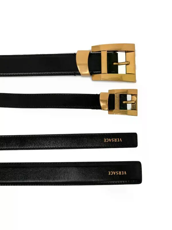 Versace Double-strap Leather Belt