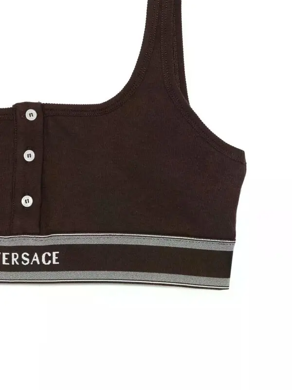 Versace Logo-embroidered Bra