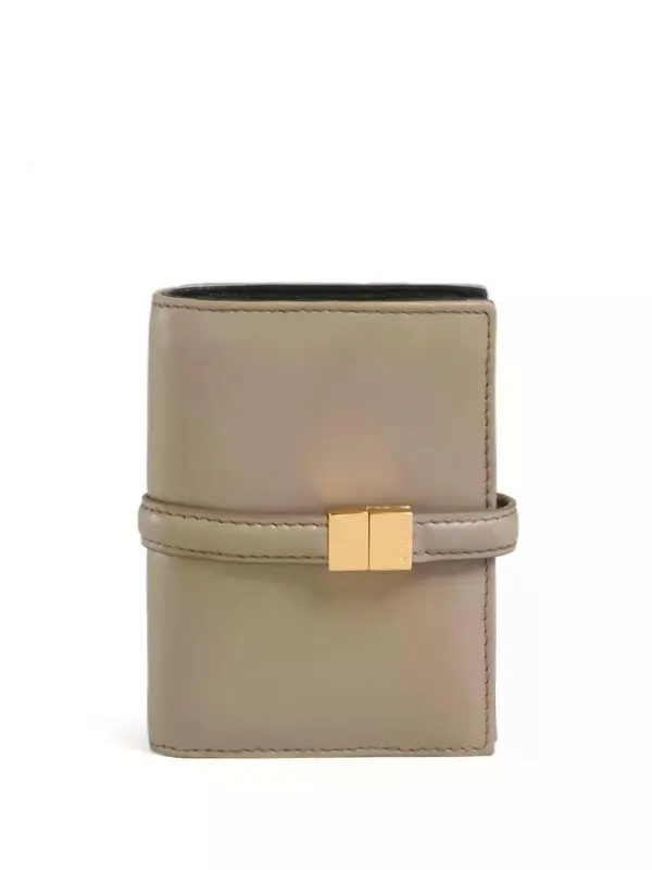 Marni Prisma Logo-engraved Leather Wallet - Neutrals