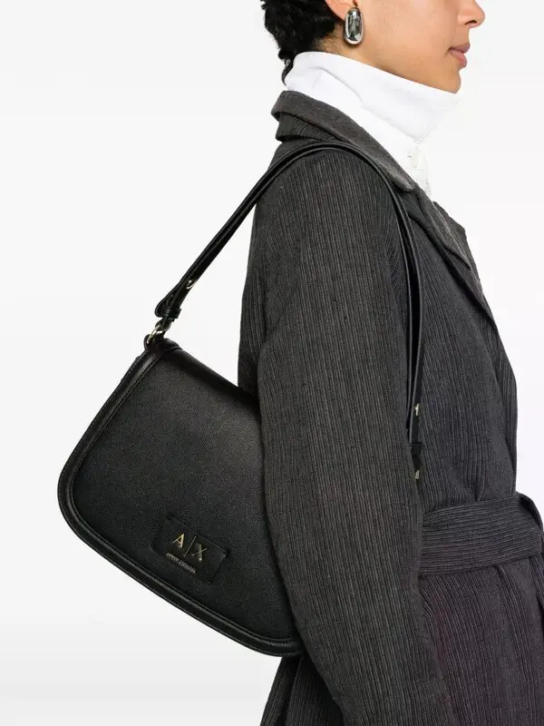 Armani Exchange Logo-plaque Leather Shoulder Bag