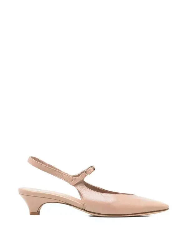 LORENA PAGGI Leather Slingback Pumps - Neutrals