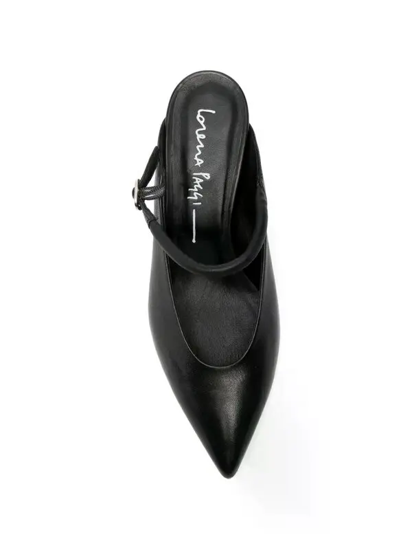 LORENA PAGGI Pointed-toe Leather Pumps