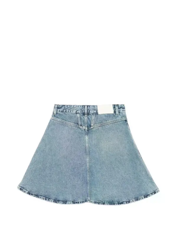 Closed Cotton A-line Mini Skirt