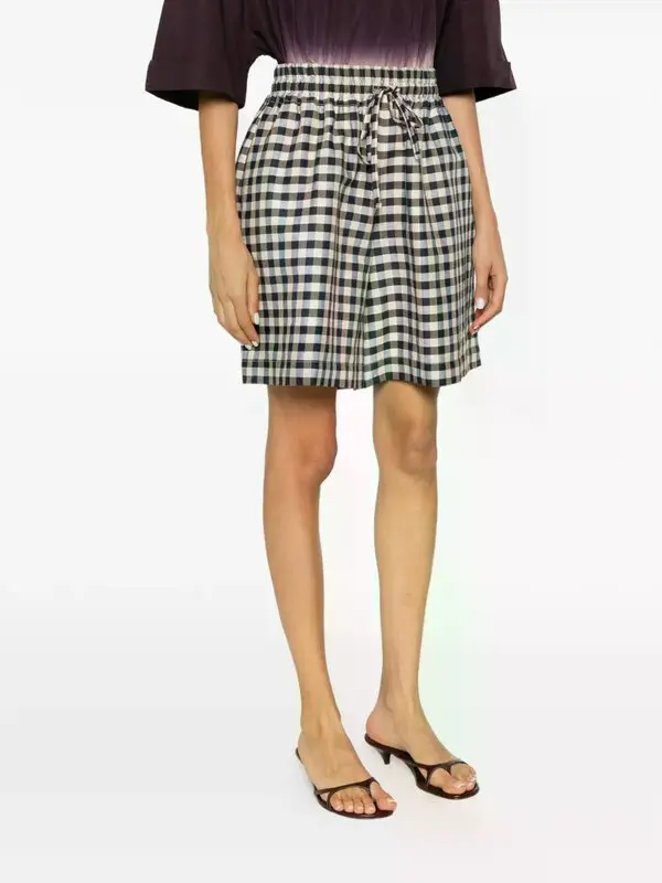 Max Mara Gingham-check Drawstring Shorts