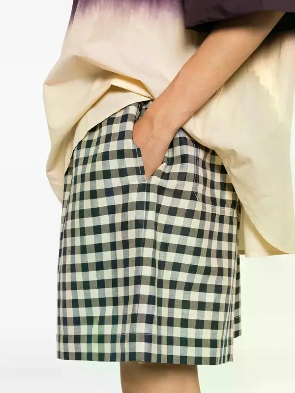 Max Mara Gingham-check Drawstring Shorts