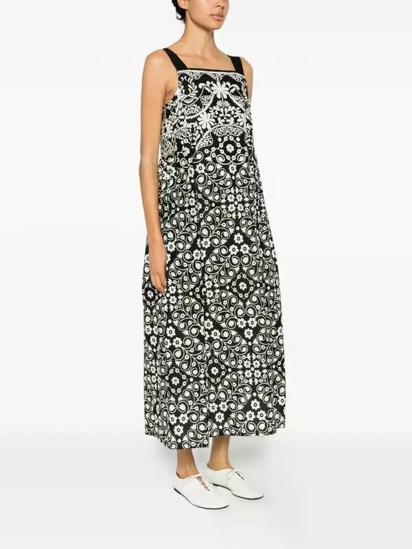 Max Mara Floral-print Sleeveless Midi Dress