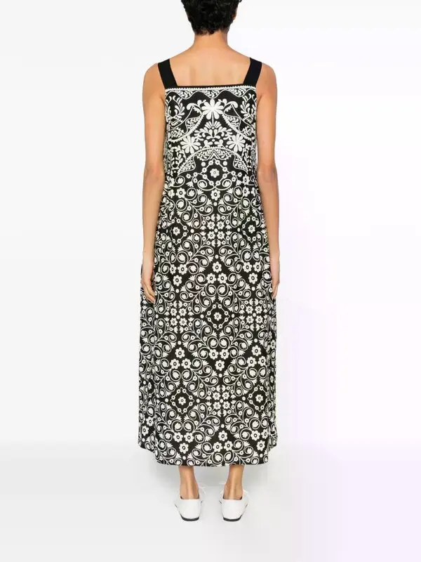 Max Mara Floral-print Sleeveless Midi Dress