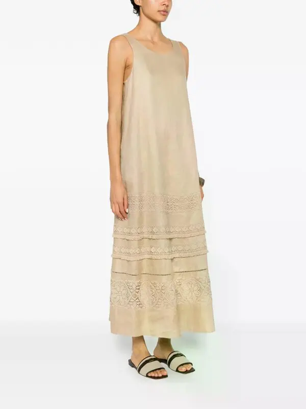 Max Mara Lace-insert Midi Dress