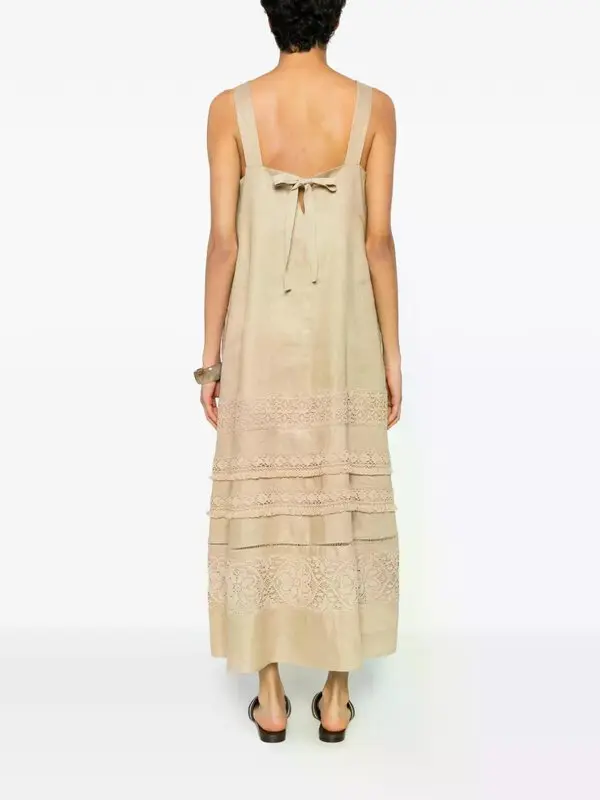 Max Mara Lace-insert Midi Dress