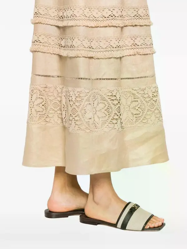 Max Mara Lace-insert Midi Dress