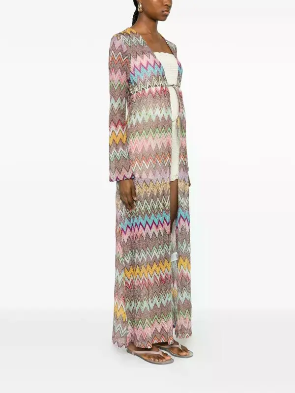 Missoni Zigzag-pattern V-neck Cover-up - Brown