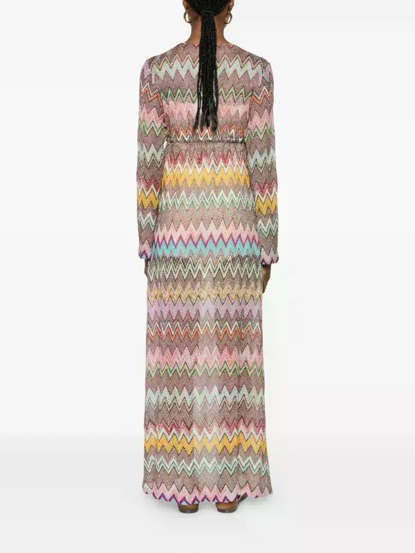 Missoni Zigzag-pattern V-neck Cover-up - Brown