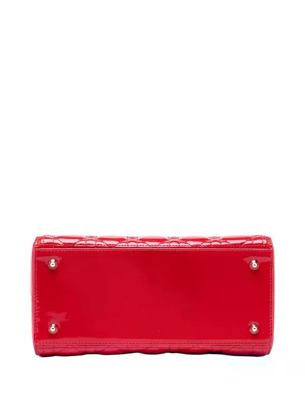 Dior 2016 Medium Cannage Lady Satchel - Red