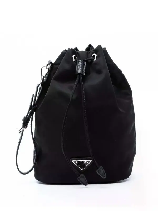 Prada Re-nylon Drawstring Pouch - Black